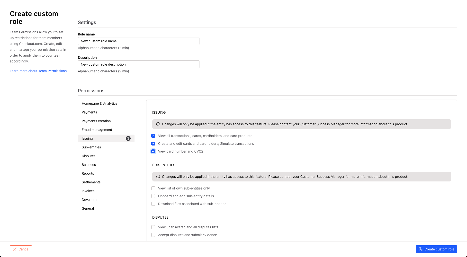 Display card details - Docs